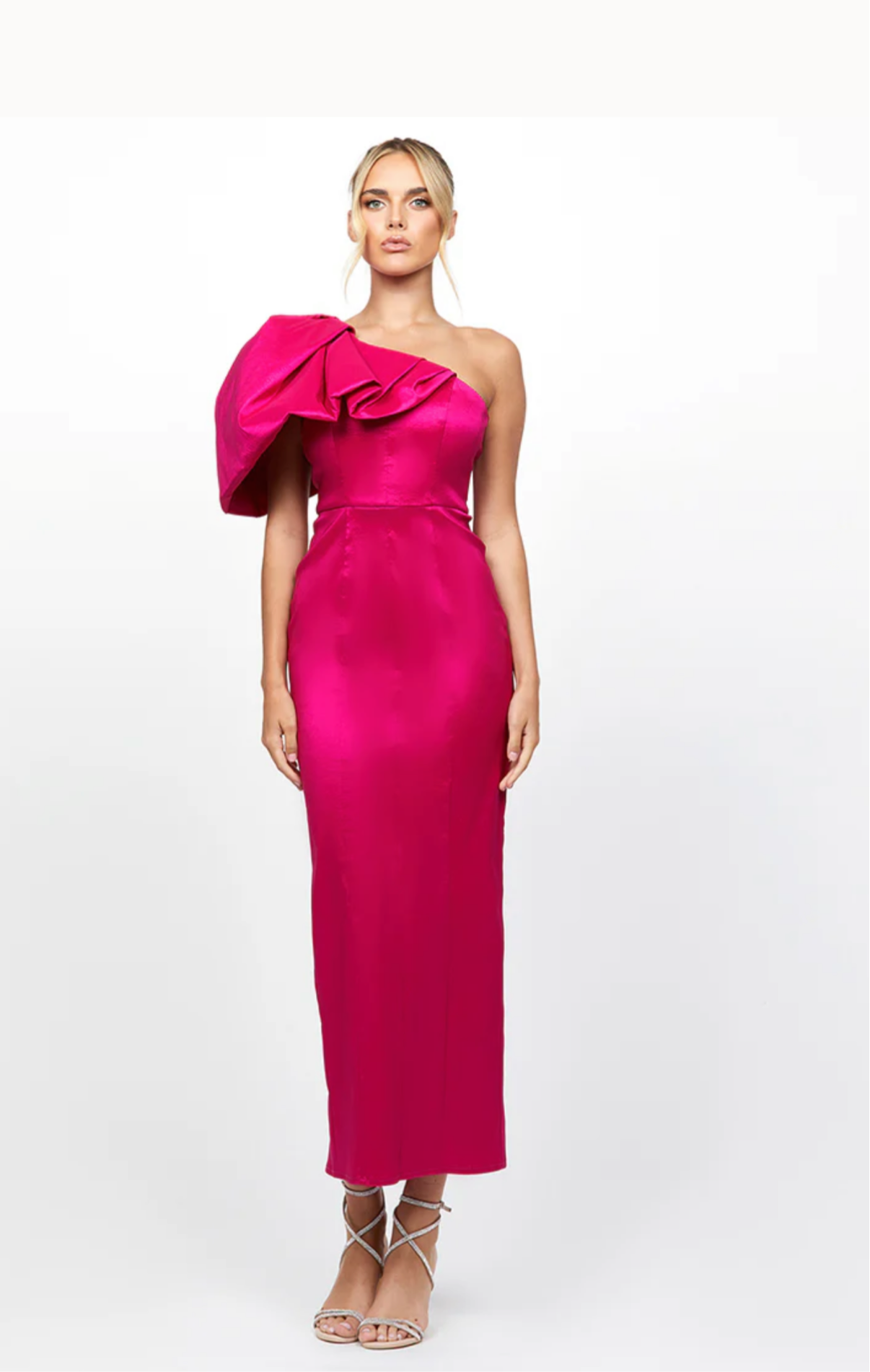 ELANOR DRAMATIC ONE SHOULDER MIDAXI B79D22L – ZsaZsa Boutique